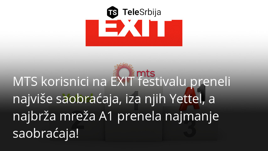 MTS korisnici na EXIT festivalu preneli najviše saobraćaja, iza njih ...