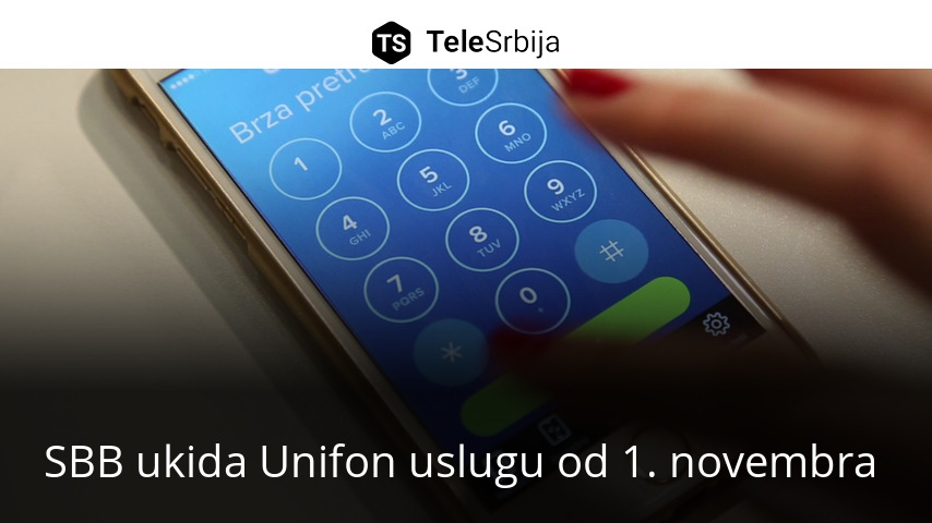 SBB ukida Unifon uslugu od 1. novembra - TeleSrbija
